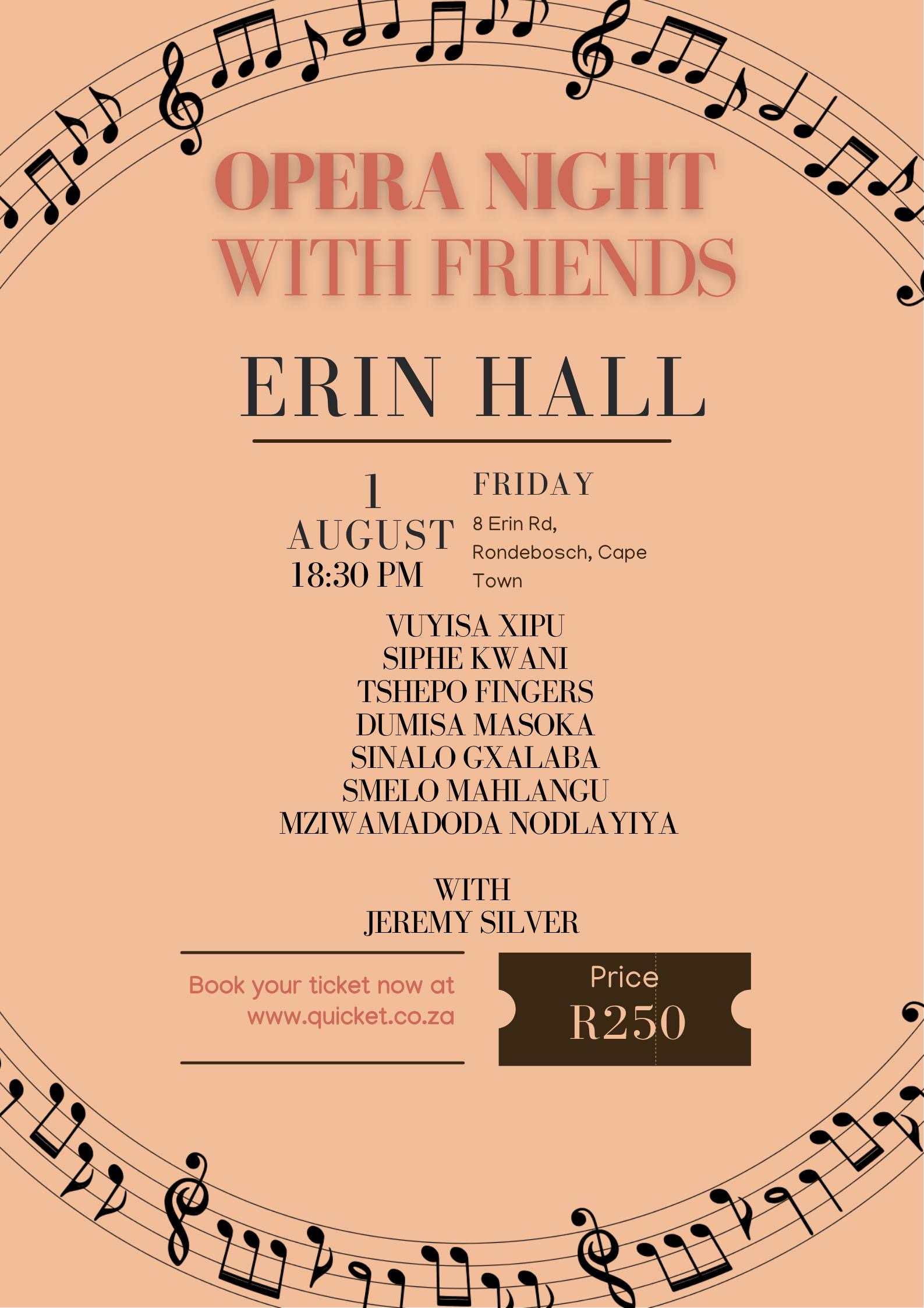 Book tickets for Opera night with friends