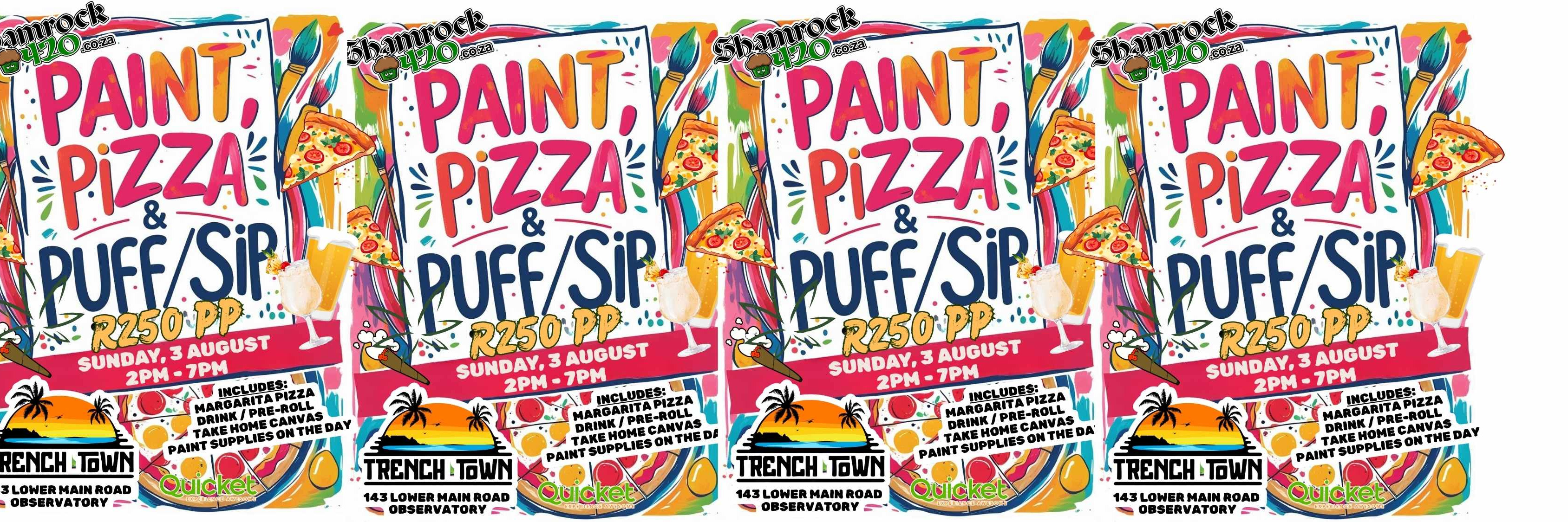 Book tickets for Shamrock420 Paint, Pizza & Puff / Sip at Trenchtown