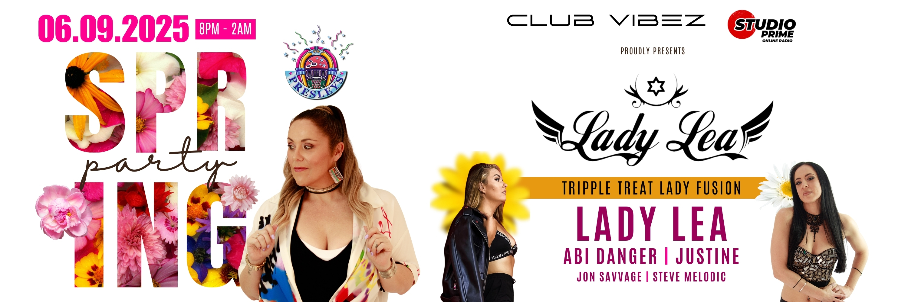 Book tickets for Club Vibez Spring Party – Triple Treat Lady Fusion!