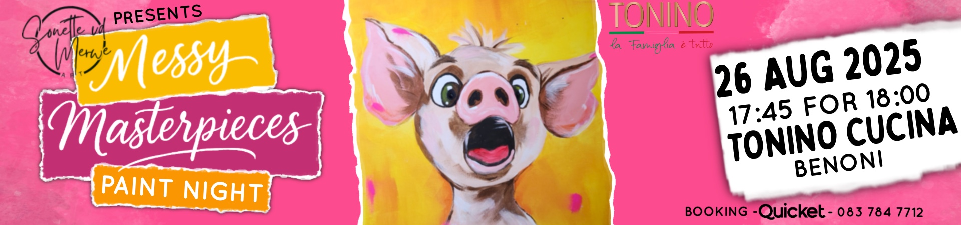 Book tickets for Messy Masterpieces Paint Night @ Tonino Cucina Benoni