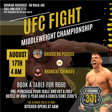 UFC Fight Watch Party - Dricus du Plessis