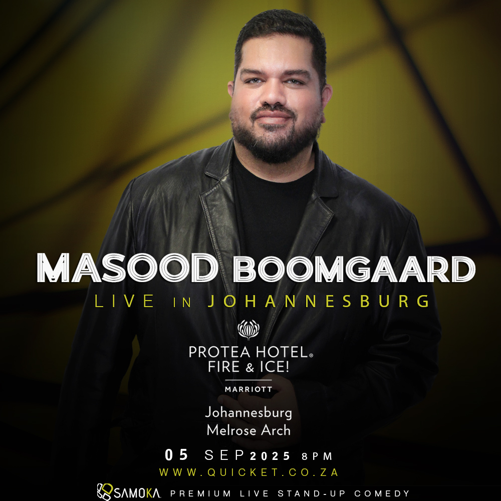 Book tickets for Masood Boomgaard LIVE in Johannesburg at The Protea ...