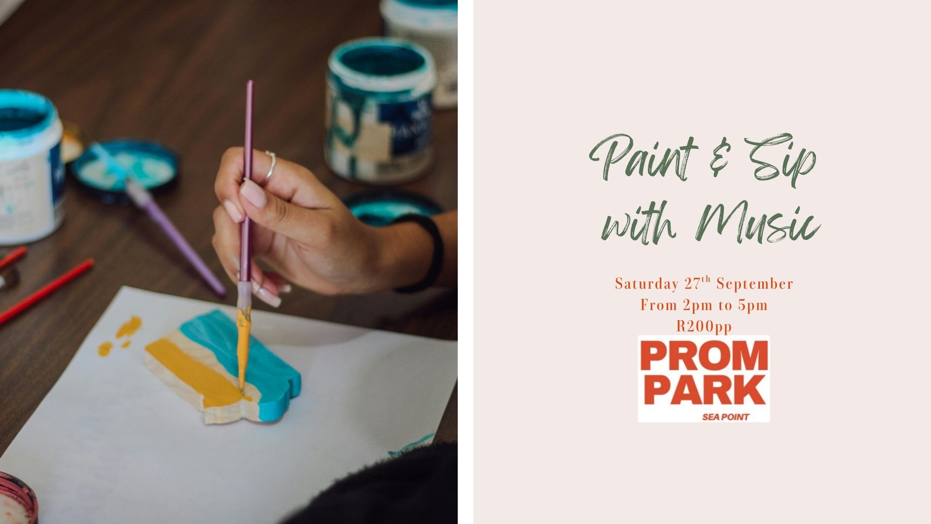 Book tickets for Paint and Sip : Prom Park Sea Point