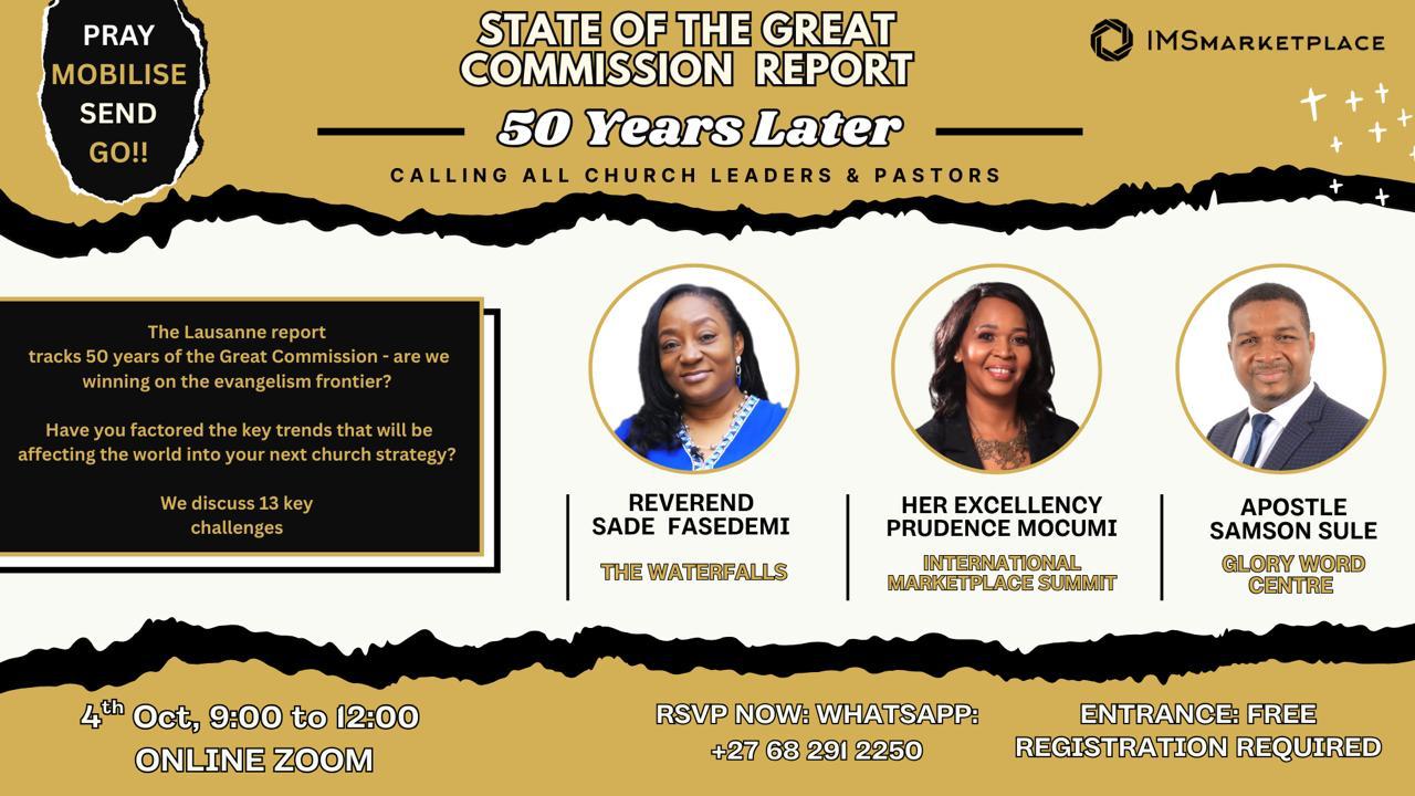 Book tickets for The Great Commision Report
