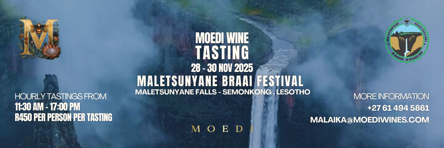 Book tickets for Moedi Wine Tasting X Maletsunyane