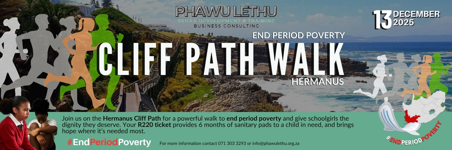 Book tickets for End Period Poverty – Cliff Path Charity Walk (Hermanus)