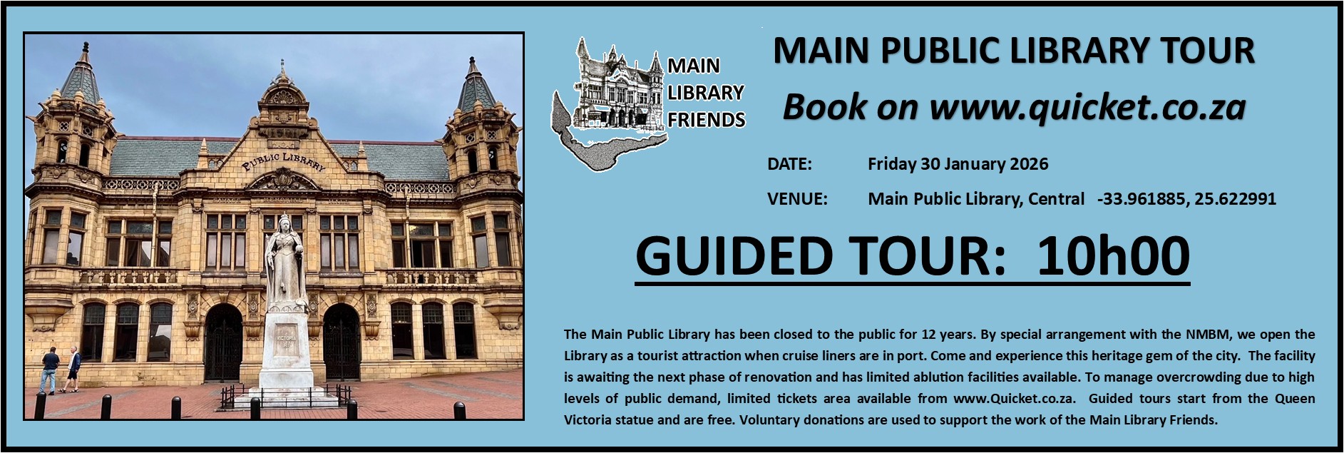 Book tickets for NMB MAIN PUBLIC LIBRARY TOUR