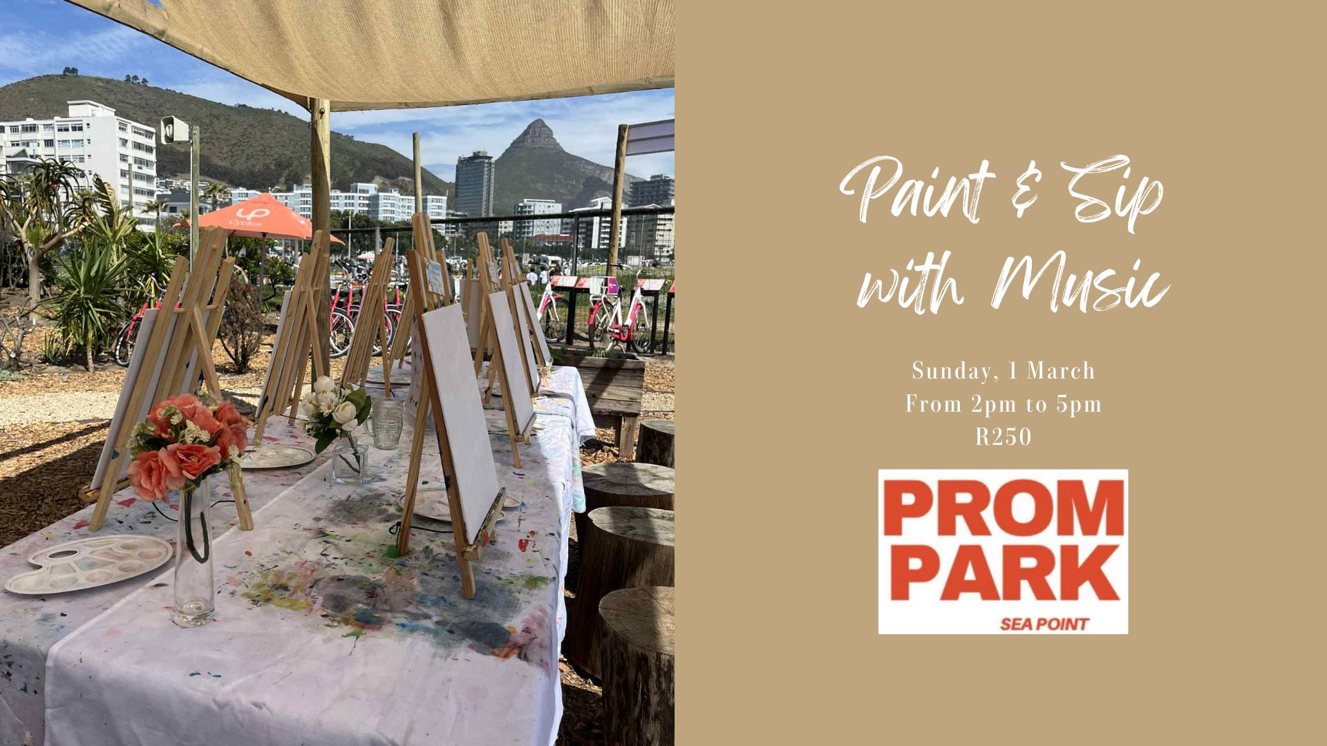 Book tickets for Paint and Sip at Prom Park